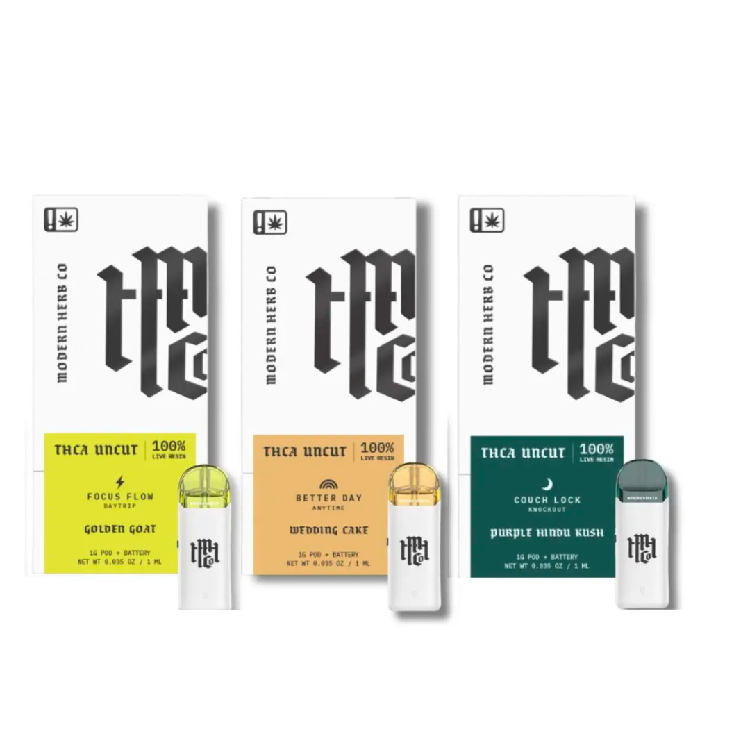 Modern Herb Co. THCa Live Resin Pod Kits and refills | S&S Roots